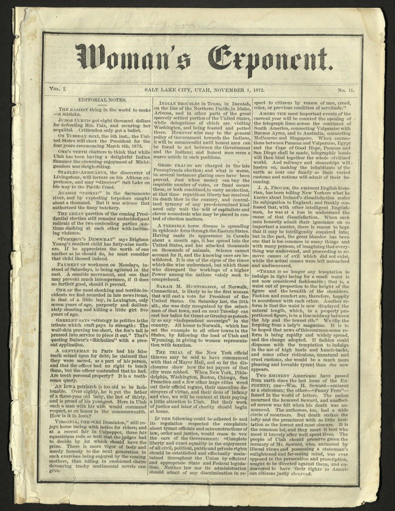 Utah’s First Female Editor: Louisa Green Richards and The Woman’s ...